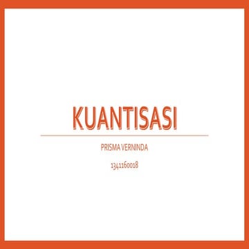 Kuantisasi | PPTX