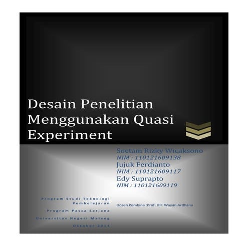 Kuasi eksperimen | DOCX