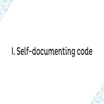Self-documenting code | PDF