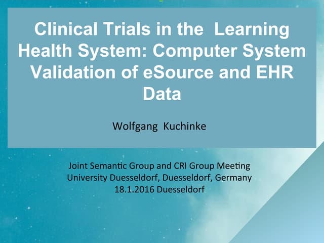 Computer System Validation Privacy Zones Esource And Ehr Data In