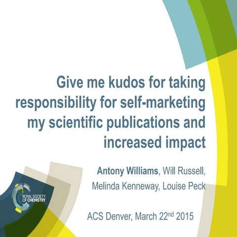 Give me kudos for taking responsibility for self-marketing my ...