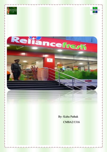 Reliance retail internship | PPTX