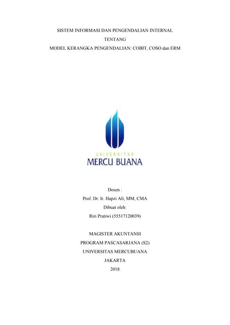 Model Tiga Lini (Three Lines Model) Tata Kelola RISIKO _Training "RISK ...