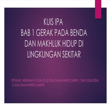 KUIS IPA BAB 1 KELAS VIII bab gerak.pptx