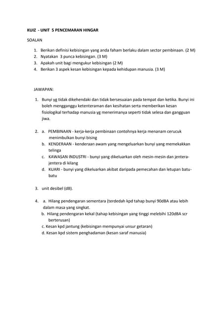 kebisingan di tempat kerja | PPTX