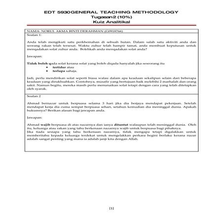 Kuiz Analitikal | DOC