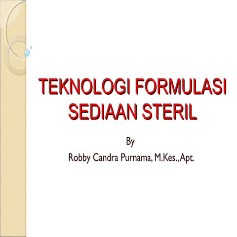 Kul1 course outline tfs. steril | PPT