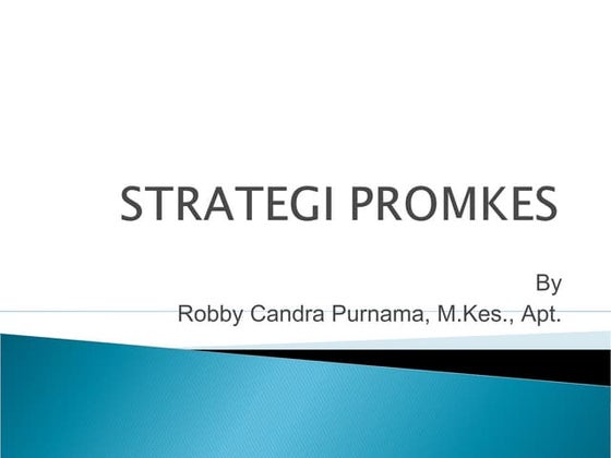 Strategi Promosi Kesehatan Ppt