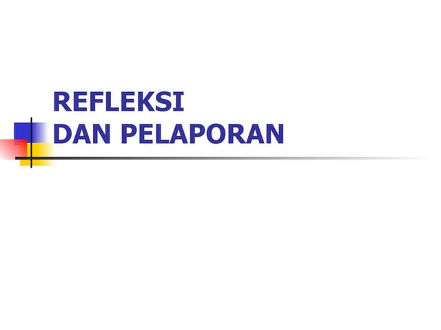 Contoh penulisan reflektif | PDF