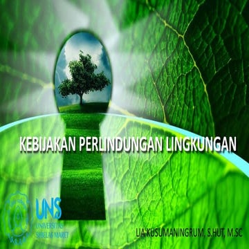 Kuliah 15 KEBIJAKAN PERLINDUNGAN LINGKUNGAN.pptx