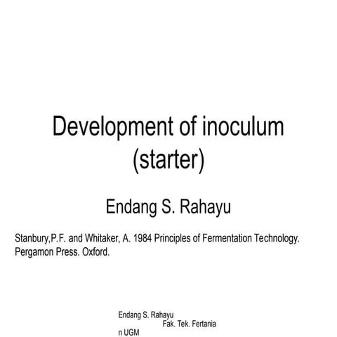 Kuliah 1 Development of inoculum in product | PPT