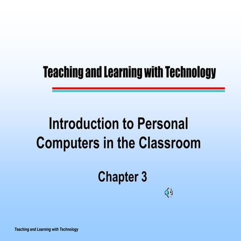 Introduction to Personal Computers in the Classroom | PPTX | Operating ...