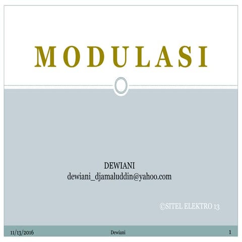 Kuliah 4 modulasi | PPTX