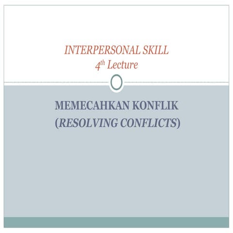 Interpersonal Skill sesi 4 | PPT
