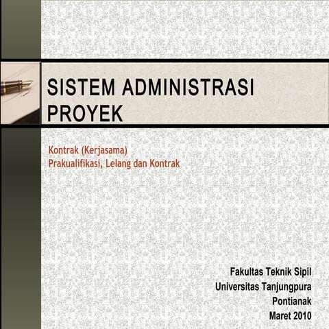 Sistem Administrasi Proyek 2 | PPT