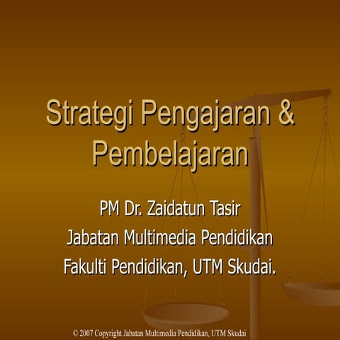 Kuliah5 strategi pengajaran & pembelajaran | PPT