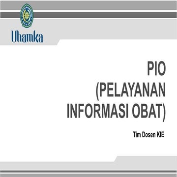 Pelayanan Informasi Obat (PIO) | PPTX