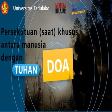 Materi Agama : doa adalah persekutuan khusus antara manusia dengan ...