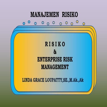 Risiko Dan Enterprise Risk Management | PDF