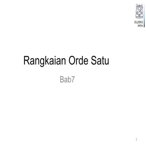 1st Order Transient Circuit Ppt