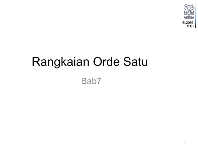 1st Order Transient Circuit Ppt