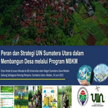 Kuliah Umum Peran dan Strategi Membangun Desa Melalui MBKM | PPT
