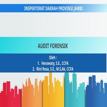 Kuliah Umum Audit Forensik pada Universitas Jambi | PPTX