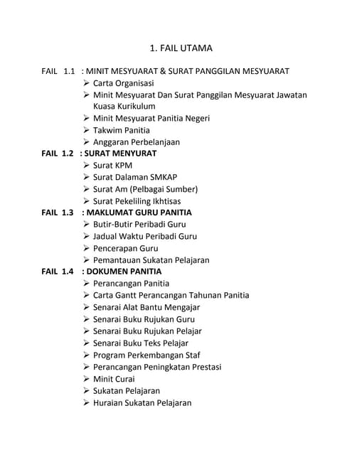 Cover fail panitia & tulang fail 2018 | DOCX