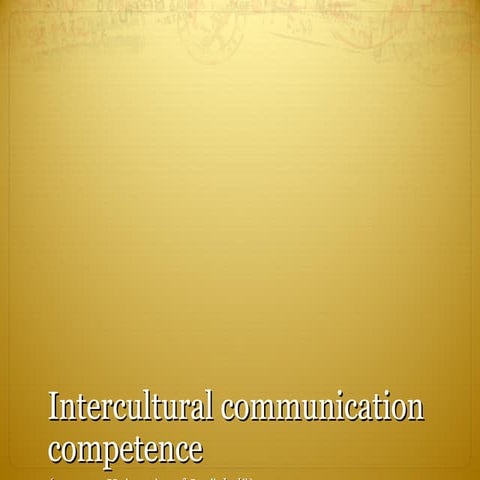 Intercultural competence | PPT | Workshops and Classes | Hobbies ...