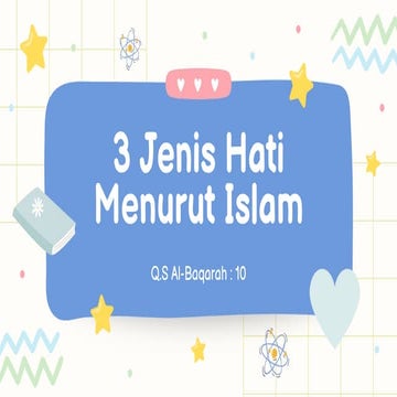 materi kuliah tujuh menit tiga jenis hati menurut islam | PPTX