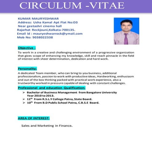 Kumar new cv | DOCX