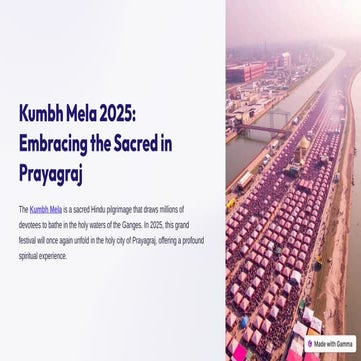 Kumbh Mela 2025 Embracing the Sacred in Prayagraj | PDF