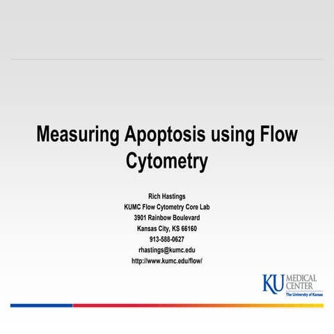 Kumc measuring apoptosis using flow cytometry | PPTX