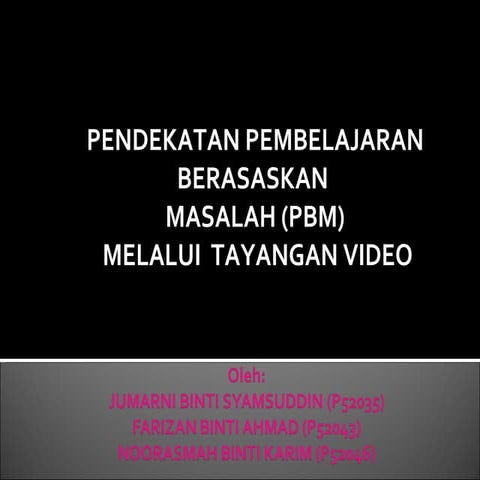 PBM menggunakan video | PPT