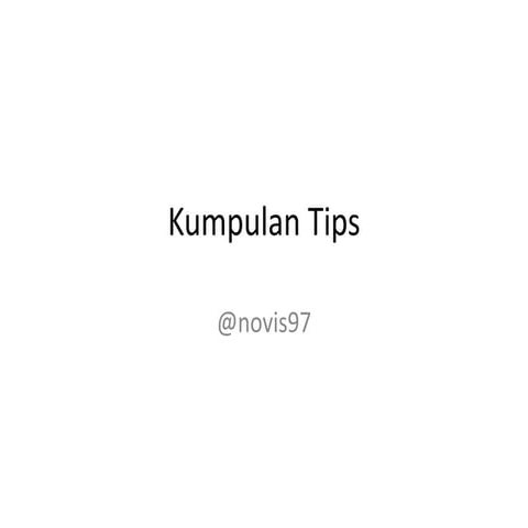 Kumpulan Tips Menulis Berita | PPTX
