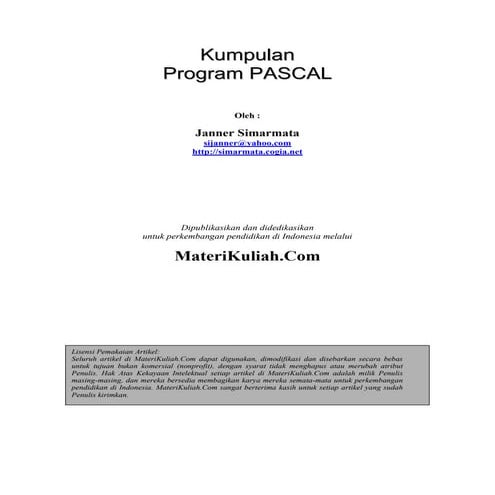 Kumpulan program-pascal | PDF