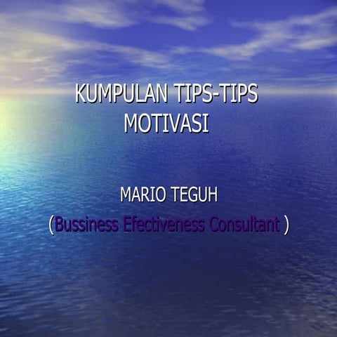 Kumpulan Tips Tips Motivasi | PPS