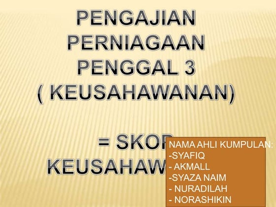 Definisi usahawan dan keusahawanan | DOCX