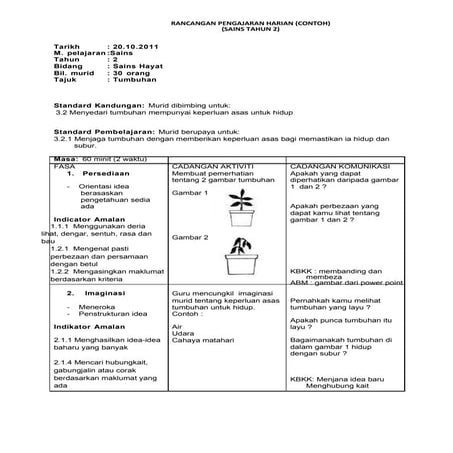 RPH SAINS TAHUN 2 | DOC