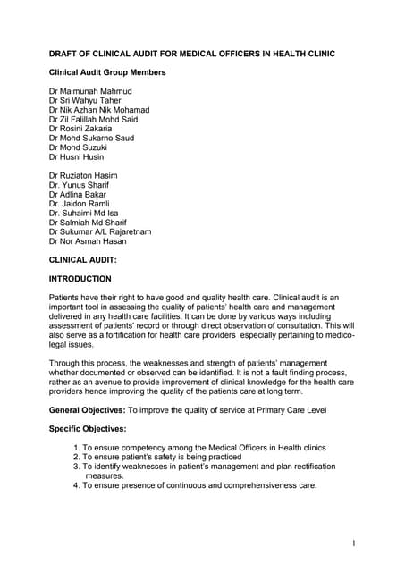 JCI Internal Audit Checklist By-Dr.Mahboob Khan Phd | PDF