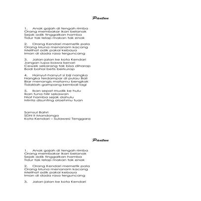 Kumpulan pantun | DOCX