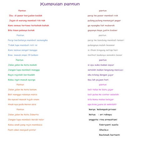 Kumpulan pantun | DOCX