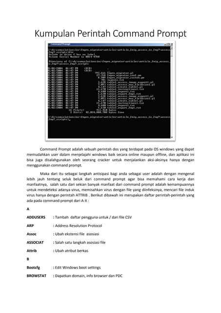 Contoh Perintah Command Prompt | PPT