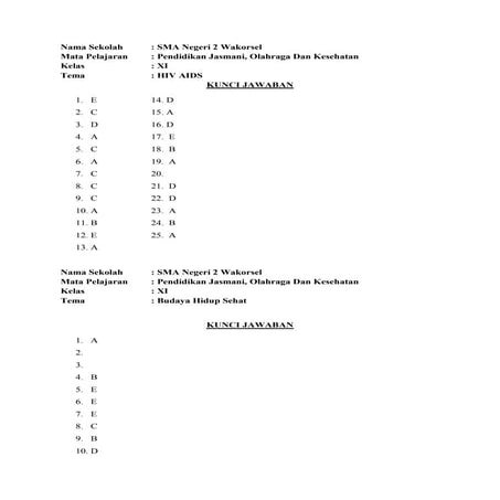 Kunci jawaban | DOCX