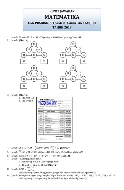 Soal osn matematika 2019 | PDF