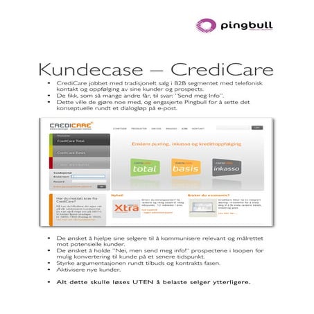 Kundecase – Credi Care | PDF