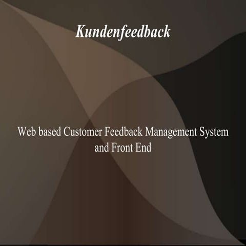 Customer Feedback Management | PPT