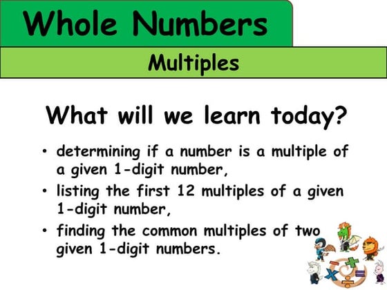 Factors and multiples grade 4 | PPT