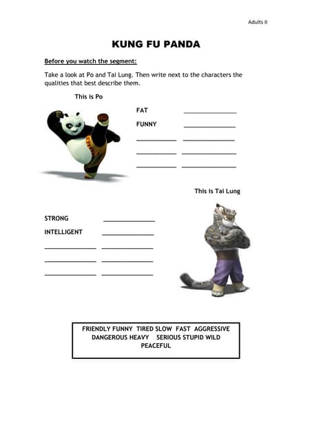 Kung fu panda time line | PDF