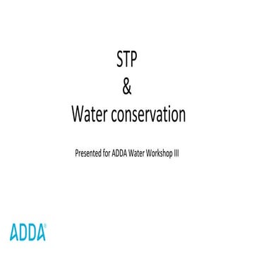 STP & Water conservation - Kuntal Shah | PPTX